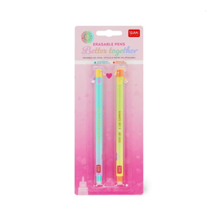 Set De 2 Bolígrafos De Gel Borrables - Better Together Legami - La Niña ...